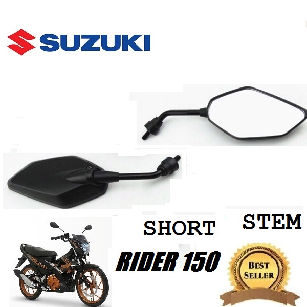 SUZUKI RAIDER 150 fi & carb J & R Motorcycle Side mirror black short ...