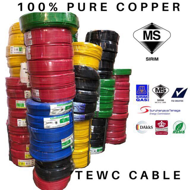 ***READY STOCK***[💯SIRIM APPROVAL CABLE] TEWC YAZAKI PURE COPPER 2.5MM ...