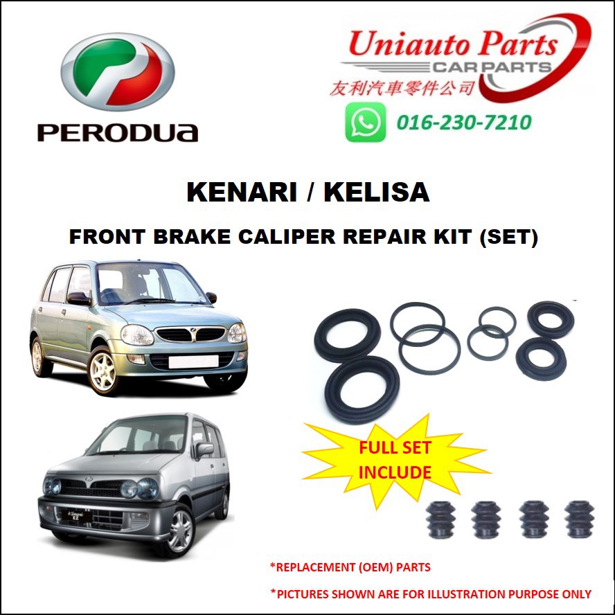 PERODUA KENARI / KELISA FRONT BRAKE CALIPER REPAIR KIT (SET) | Shopee ...