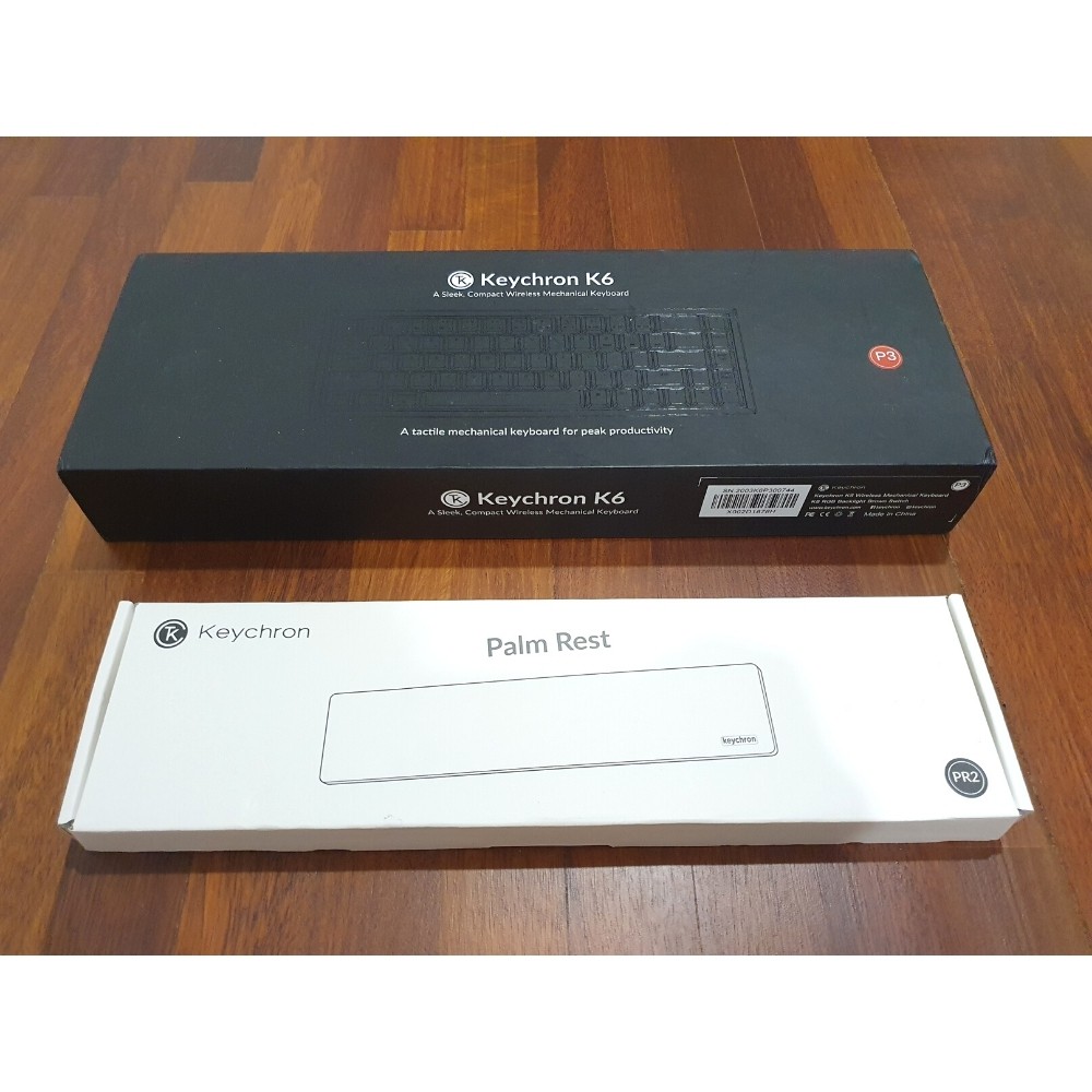 Keychron K6 Wireless Mechanical Keyboard RGB Gateron Brown + K6 Wooden ...