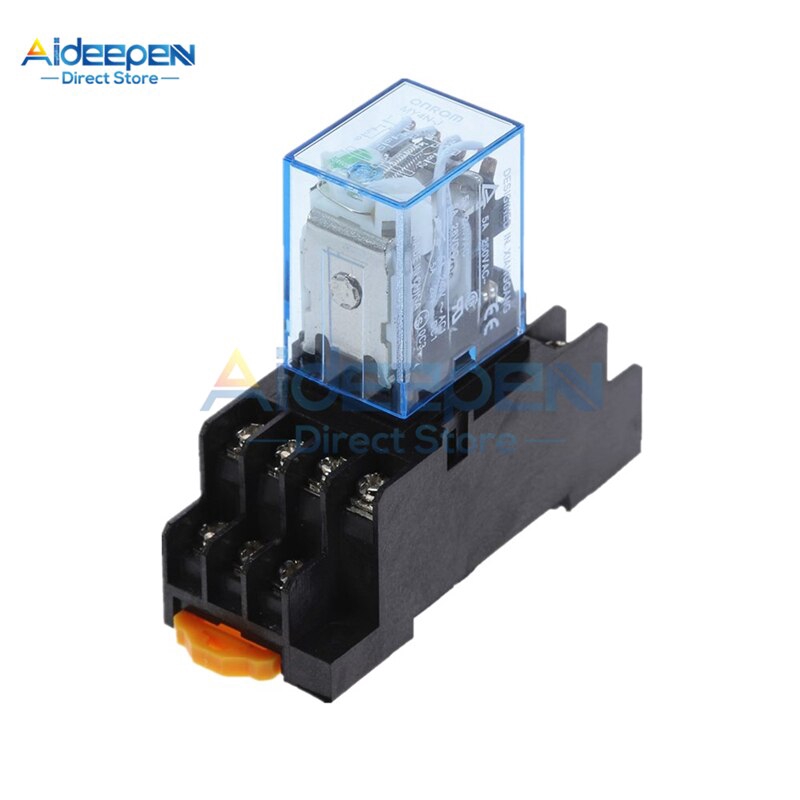 1Set Mini MY4NJ Relay DC 12V 24V AC 110V 220V 5A 14 Pins MY4NJ Relay ...