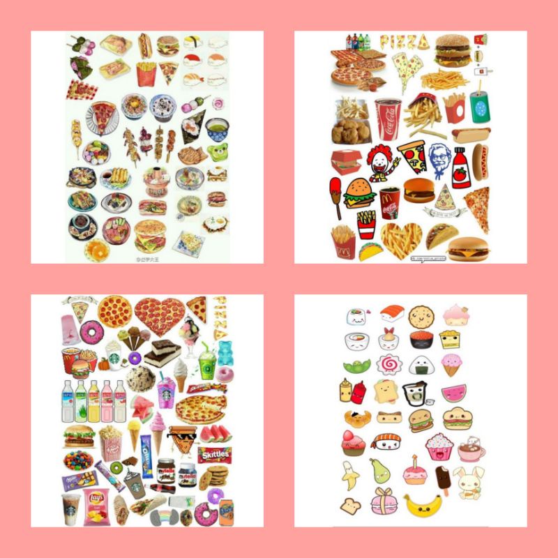 Food stickers / aesthetic stickers / food stickers | Shopee Malaysia