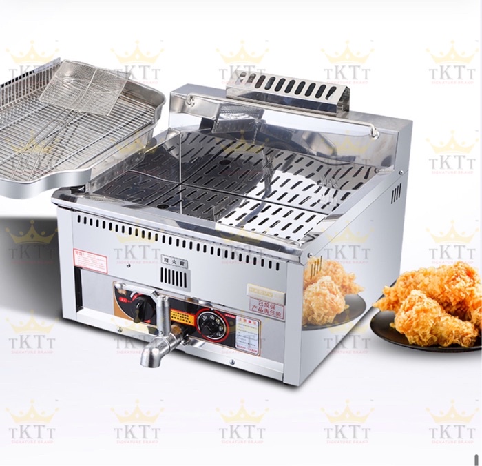 TKTT 17L Taiwan LPG Gas Deep Fryer Commercial Automatic Western ...