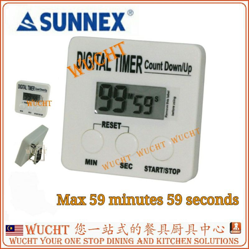 【WUCHT】SUNNEX LCD DIGITAL KITCHEN TIMER 59 minutes SUNNEX DIGITAL TIMER ...