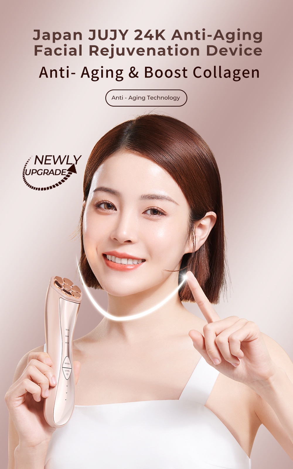 [Original]JUJY 24K Rejuvenating and Tightening RF + EMS Facial Device ...