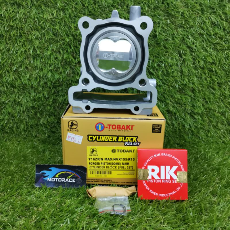 TOBAKI RACING BLOCK SET 58MM Y16ZR / NMAX / NVX 155 / R15 YAMAHA DOME ...