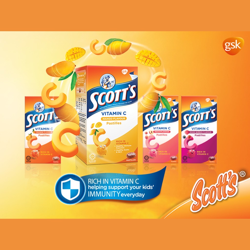 Scott's Vitamin C Pastilles Children Supplement - (50's x 100g ...