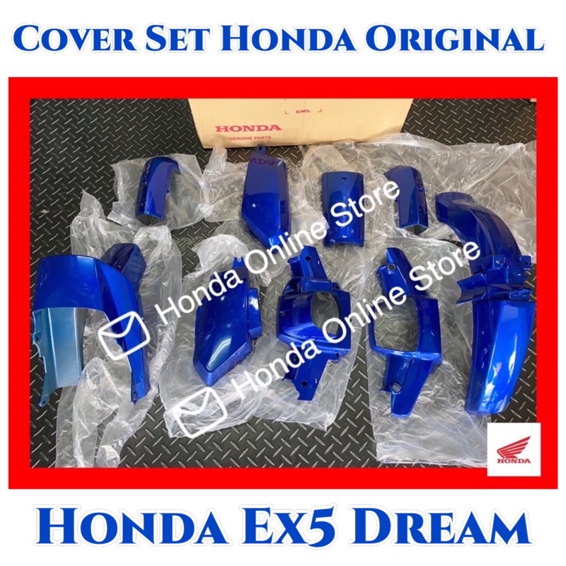 Cover Set Honda Ex5 Dream (New Blue) 100% Honda Original (Bukan BSH ...