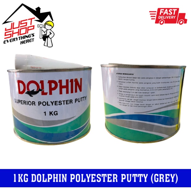 1 KG DOLPHIN POLYESTER PUTTY (GREY) | Shopee Malaysia