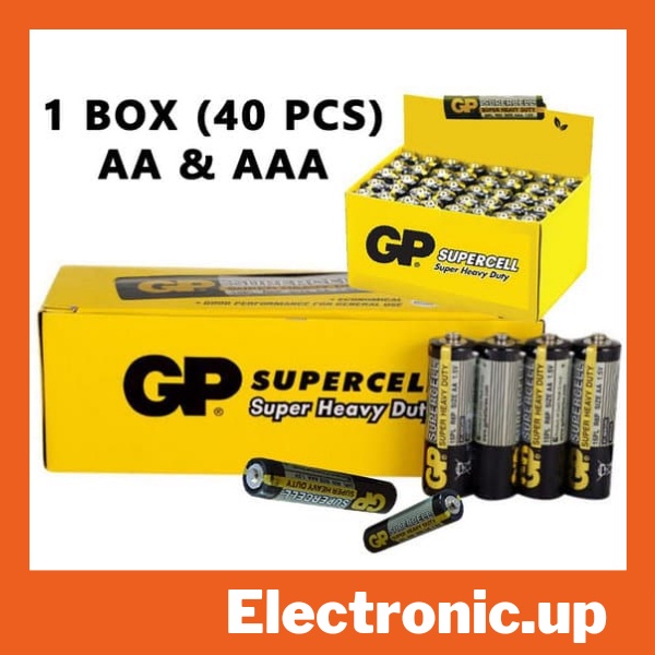 40pcs Original GP Supercell Super Heavy Duty AA/AAA Battery GP AA/AAA ...