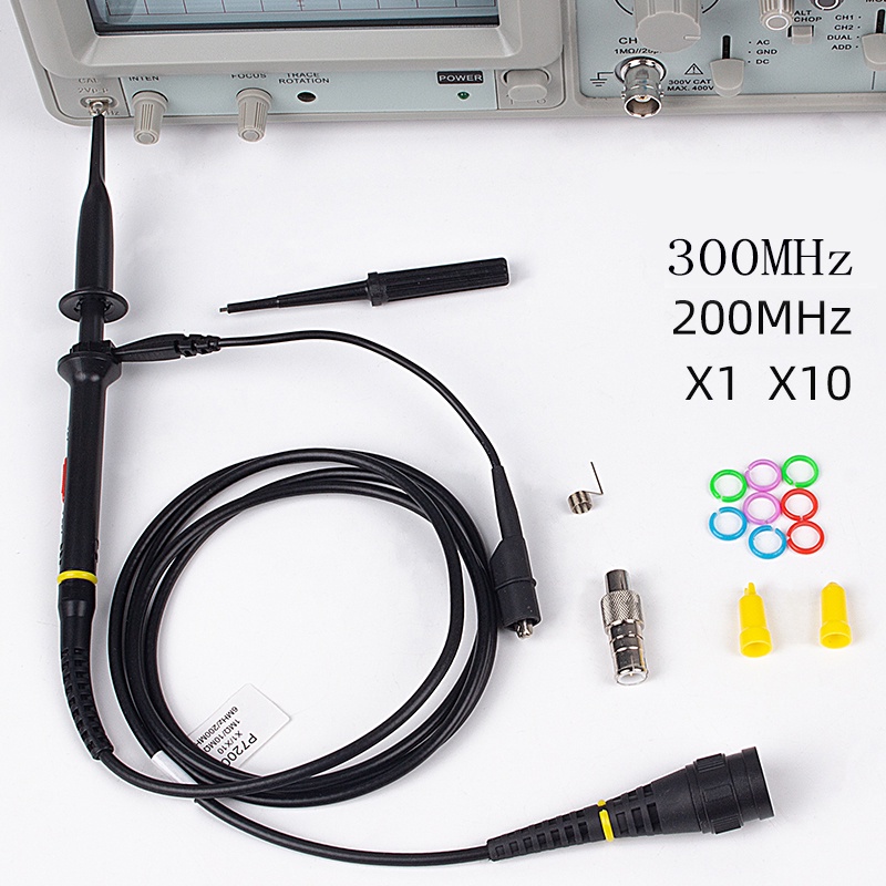 Safety BNC Oscilloscope Probe X1/X10 P7300 200Mhz 300MHz Oscilloscope ...
