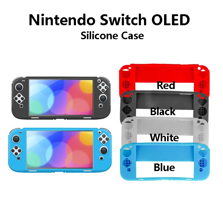 Nintendo Switch OLED Silicone Case Game Controller Handle Soft Protective Cover Rubber Material ...