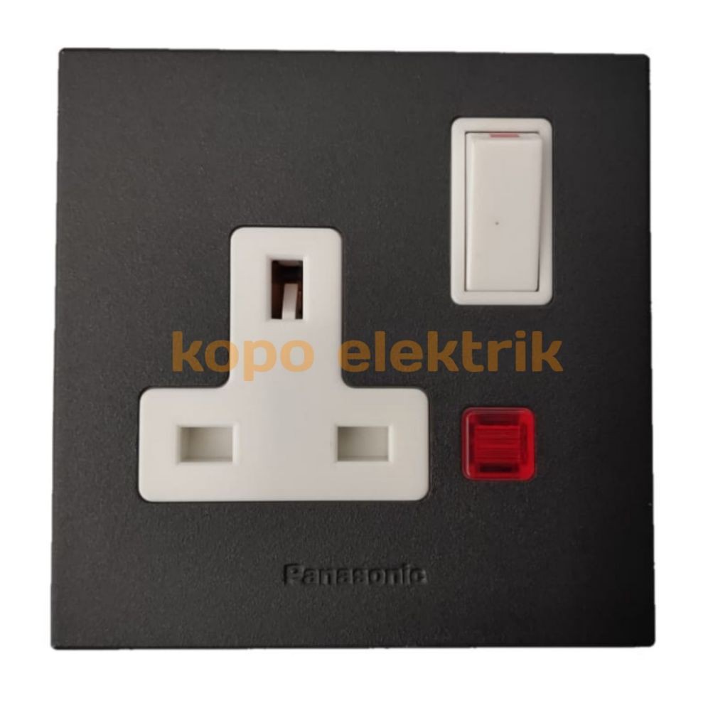 HITAM Panasonic Black Style AC Outlet Black Minimalist Black AC Socket ...