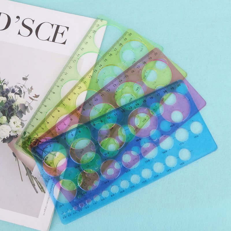 love*1PC Plastic Circles Geometric Template Ruler Stencil Drawing Tool ...