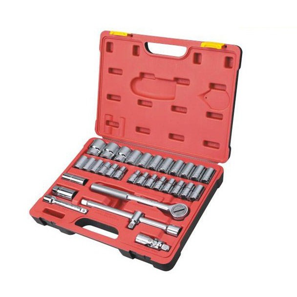 BESTIR 91321 1/2-inch Drive Socket Wrench Set (32PCS)6-Points 12.5MM Cr ...