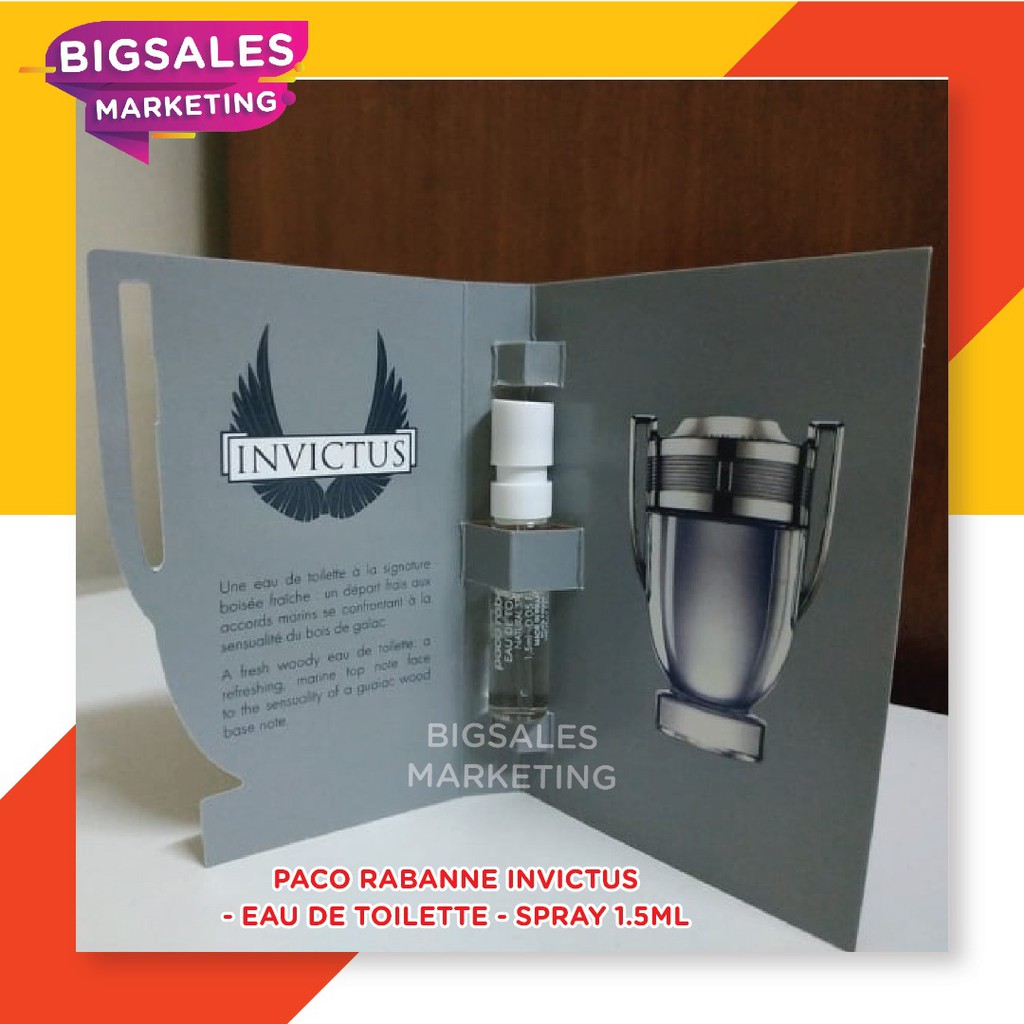 Paco Rabanne Invictus For Men Sample Perfume - Eau De Toilette - Spray ...