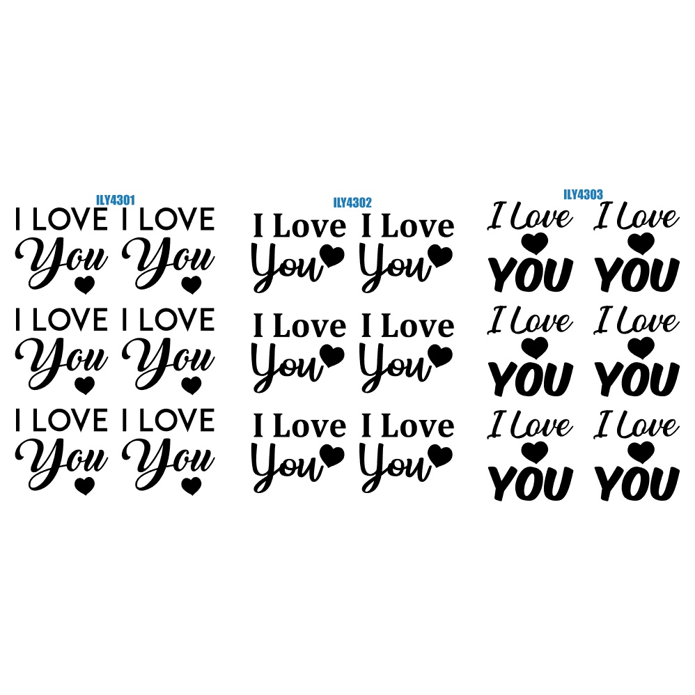 I Love You - Multiple Sticker (A4 Size) 6 small stickers | Shopee Malaysia