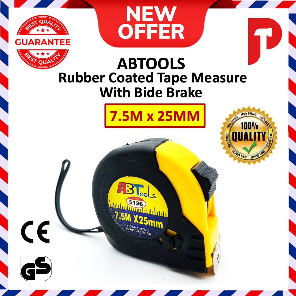 ABTools Tape Measure 🔥 Ready Stocks 🔥 Measuring Tape with Bide Brake 7 ...