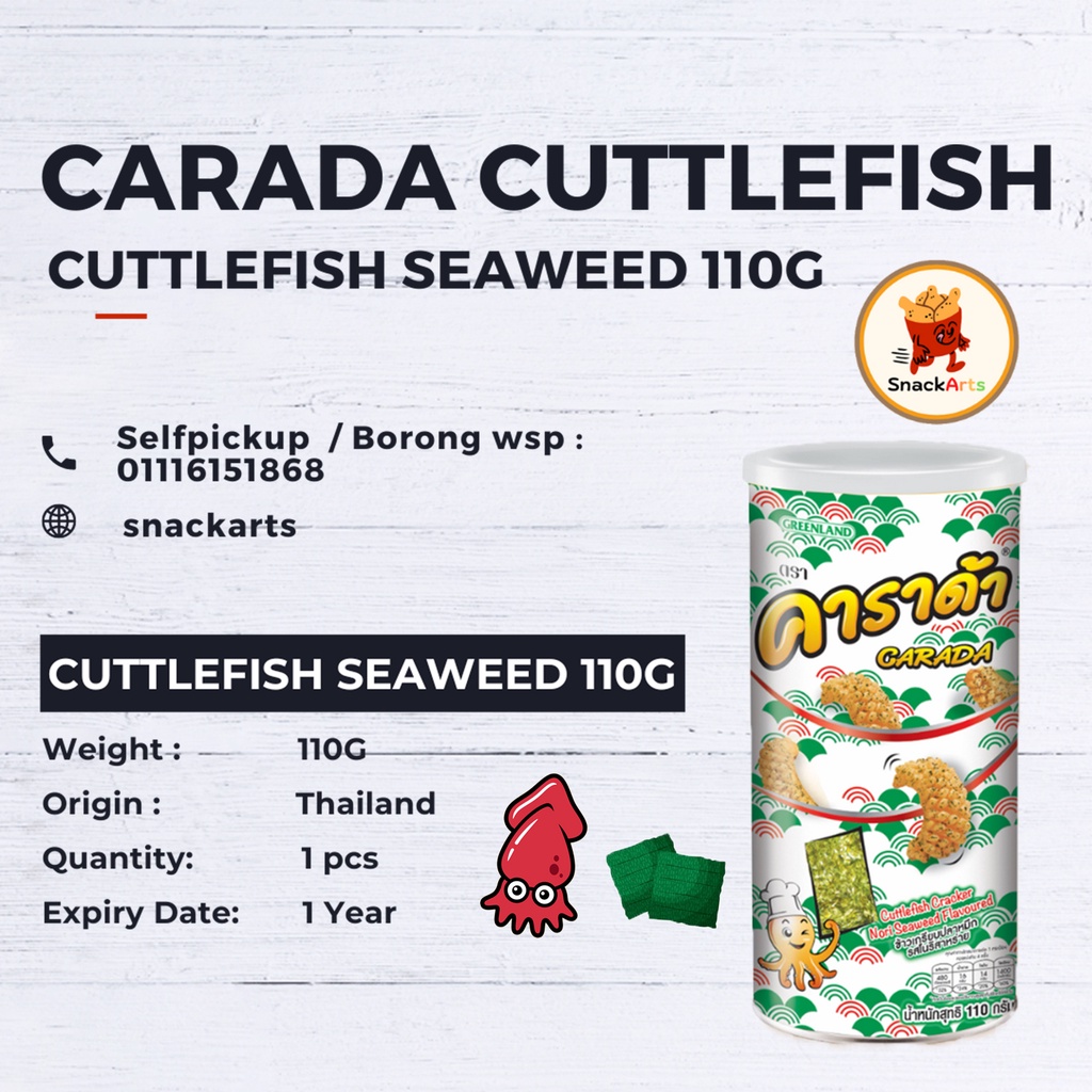 Carada Rice Ball Cuttlefish snacks Thailand Snack 90G/110G🔥 | Shopee Malaysia