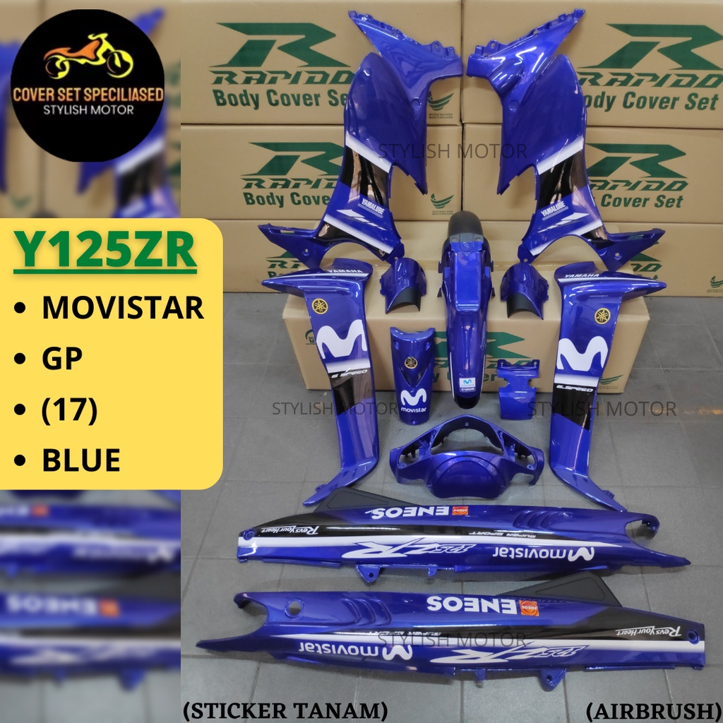 (STICKER TANAM/AIRBRUSH) RAPIDO COVER SET YAMAHA Y125 125ZR Y125ZR ...