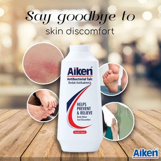 AIKEN ANTIBACTERIAL TALC / POWDER (75g, 150g, 300g, 500g) | Shopee Malaysia