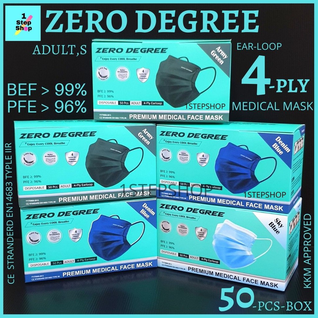 ‼️Ready Stock KL‼️Fast shipping 24hr‼️Zero Degree Medical 4-Ply 3-Ply ...