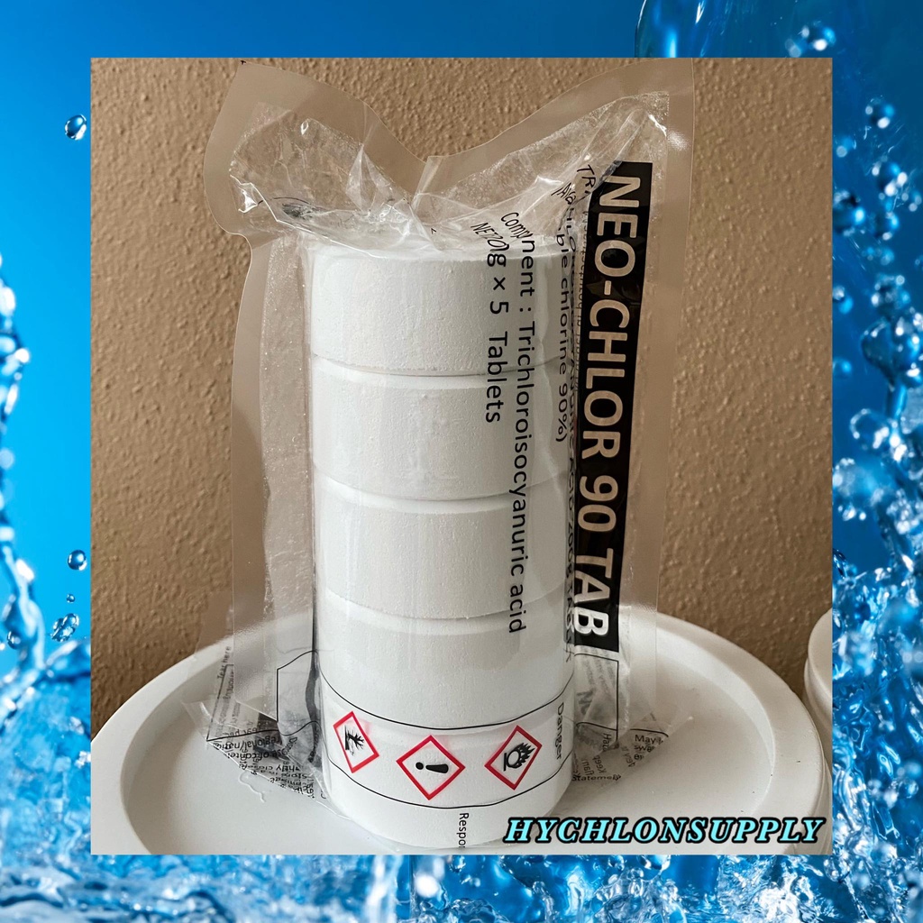 Chlorine 90% NEO-CHLOR TCCA 90 Tablets Japan (5Pcs/1KG) | Shopee Malaysia