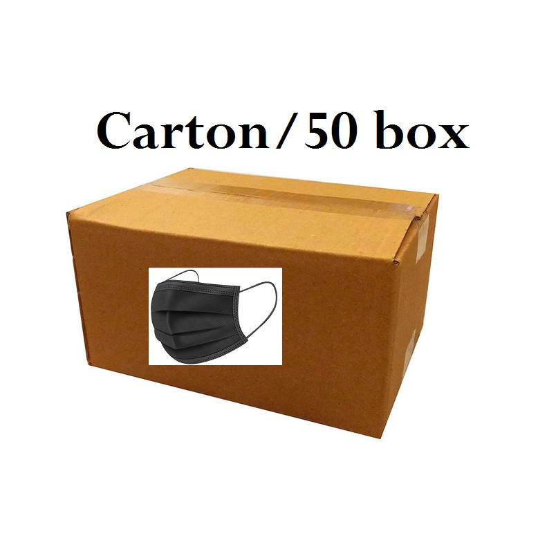 Full Black Face Mask 50box/kotak per Carton Mask Hitam WHOLESALES ...
