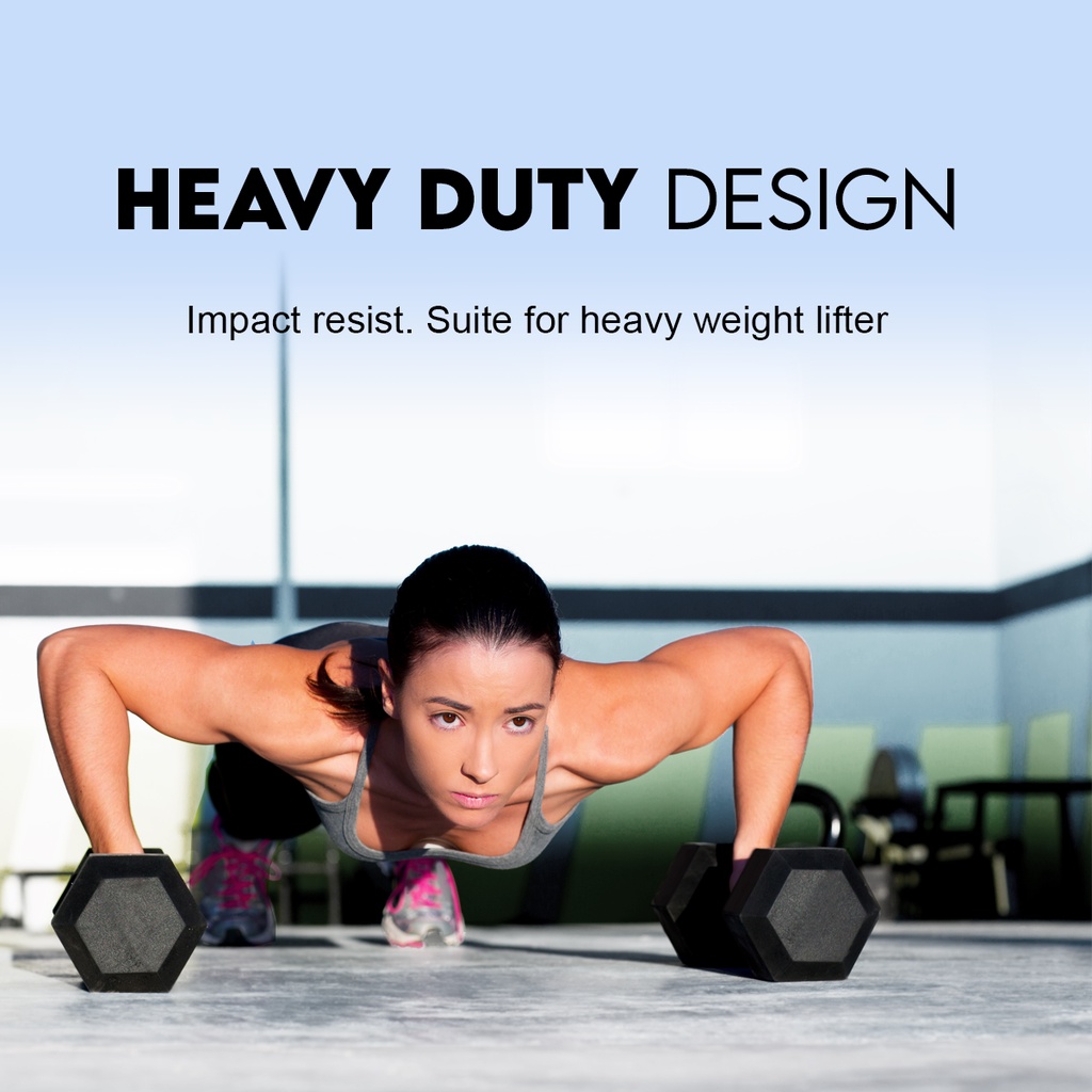 Vigor Fitness Hexagon Weightlifting Hex Dumbbell (2.5kg / 30kg ...