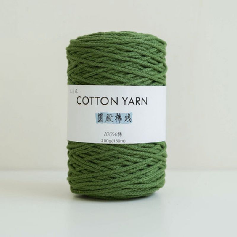 3mm pure cotton round yarn ins round cotton yarn weaving line cotton ...