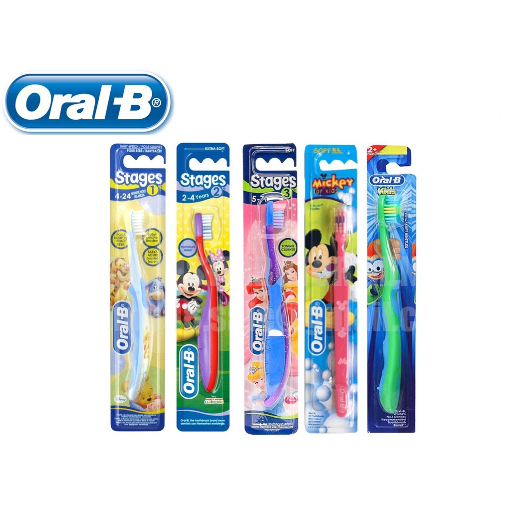 Oral-B Oral B Disney Baby Kids Junior Stages 1 2 3 Toothbrush 4-24 ...