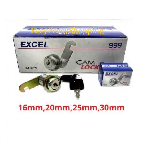 Excel Cam Lock 16MM 20MM 25MM 30MM /Almari Kunci/ Kunci Laci /Cabinet ...