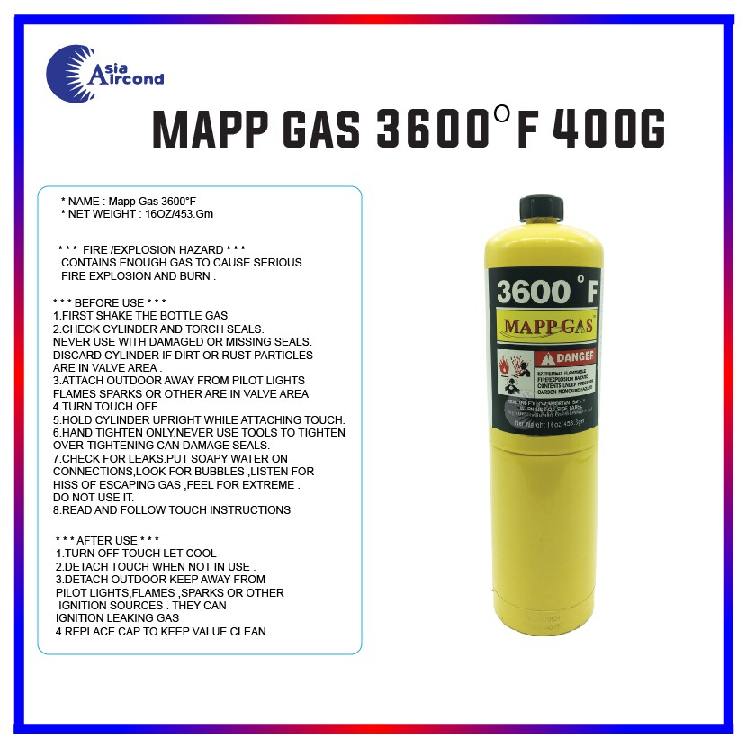 MAPP GAS 3600°F (16oZ/453.6gm) | Shopee Malaysia