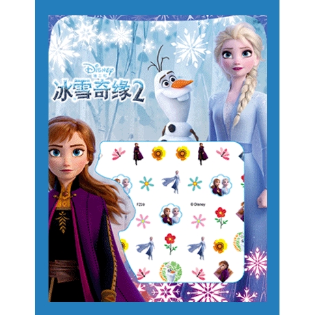 Disney Frozen Elsa Princess Makeup Nail Stickers Minnie Mickey Mermaid ...