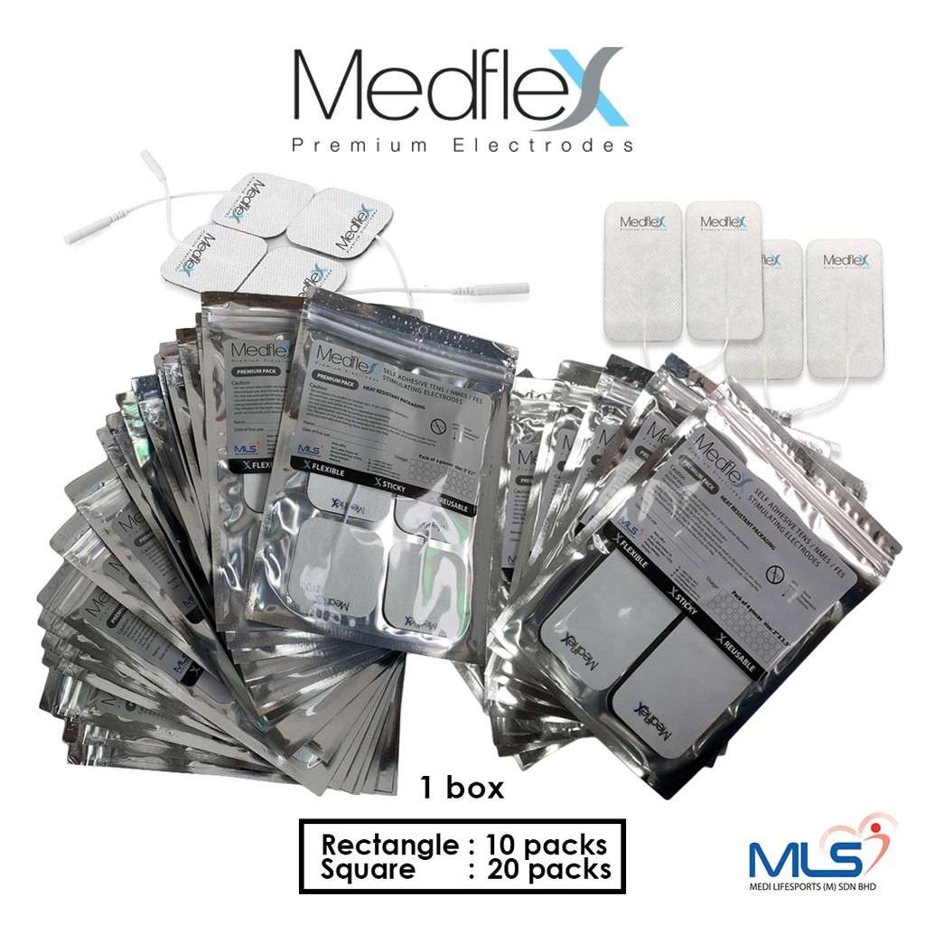 Medflex replacement electrode pads [1 Box ] for tens machine self ...