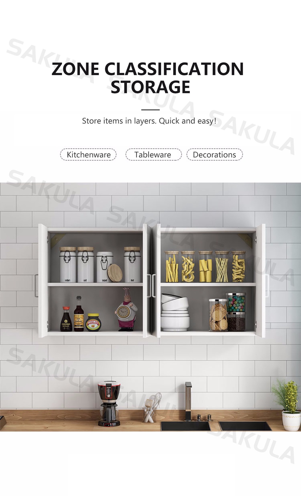 SAKULA Kitchen Cabinet Kabinet Dapur Wall Cabinet Kitchen Cabinets ...