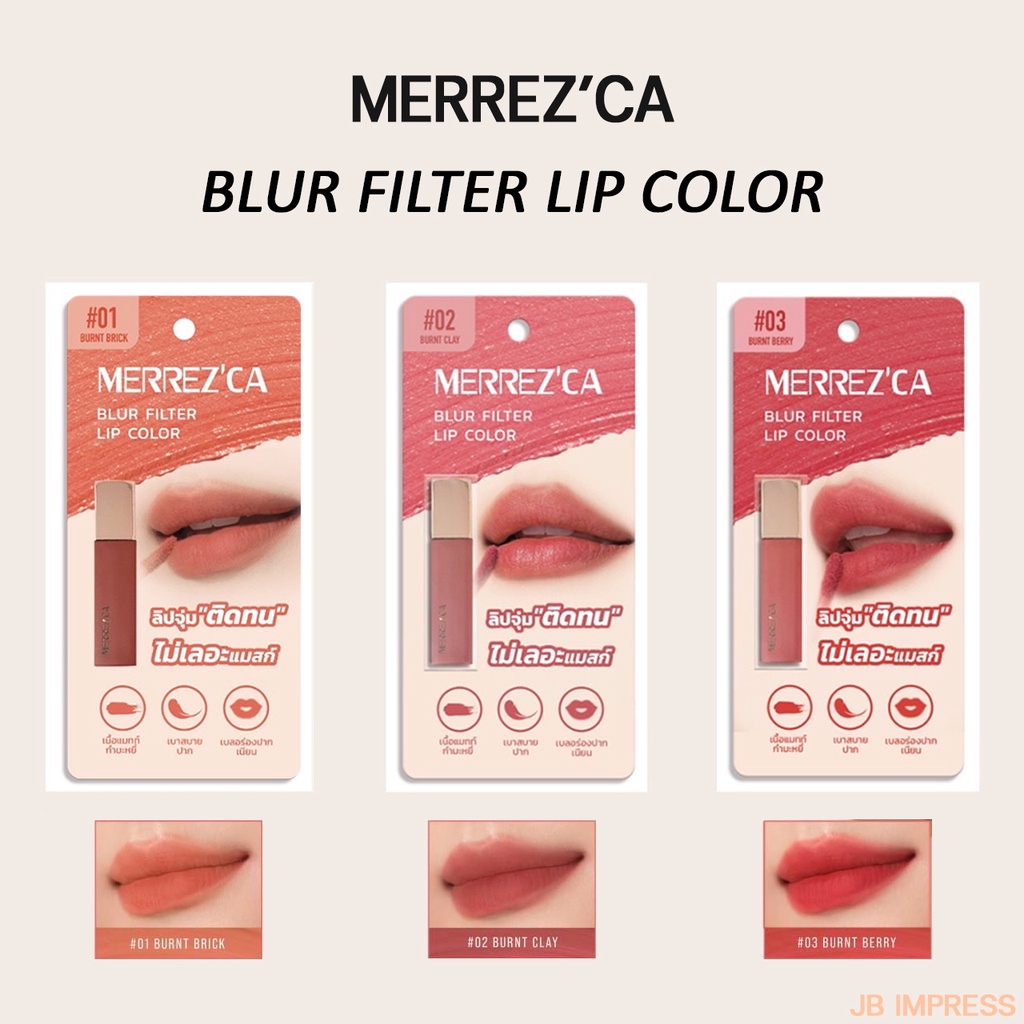 Merrezca Blur Filter Lip Color 1.5g. There Are 3 Shades To Choose From ...