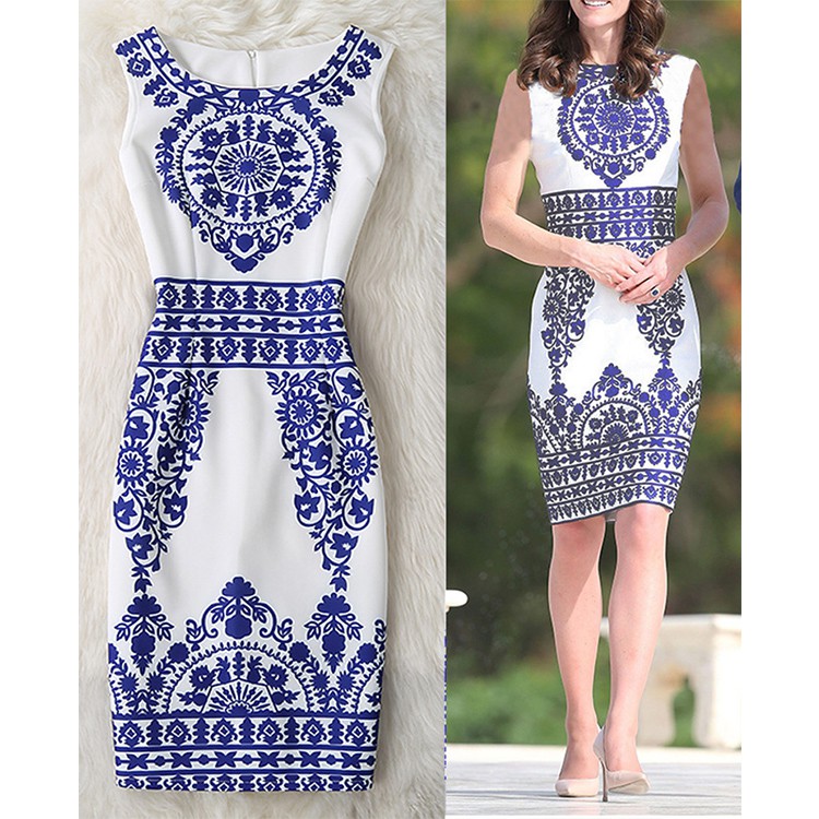 Ready Stock Elegant Women's Bodycon Floral Printed Sleeveless Mini ...