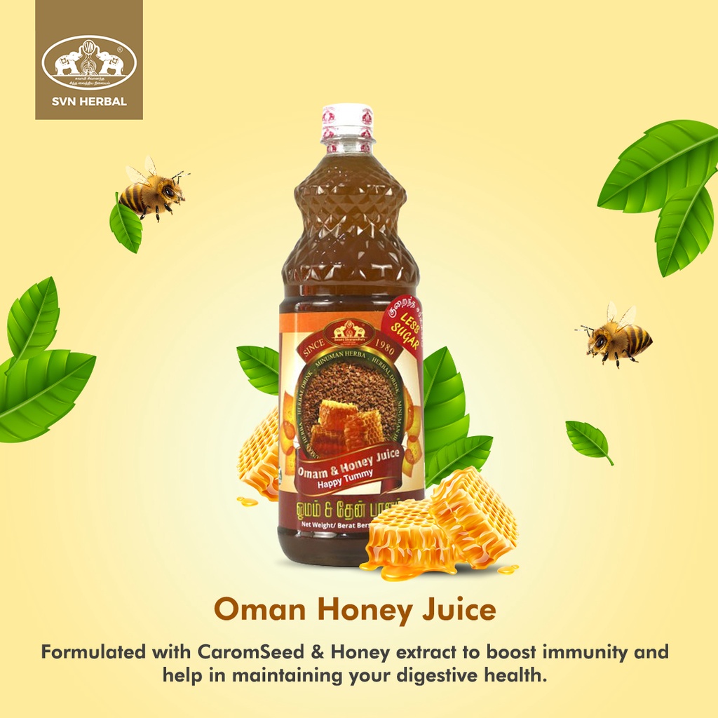 CLEARANCE SVN Herbal Omam & Honey Juice (Carom Seeds) Juice - (1Litre ...