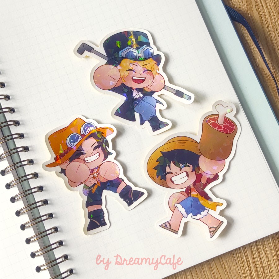 One Piece Ace Sabo Luffy Sticker Set | Shopee Malaysia