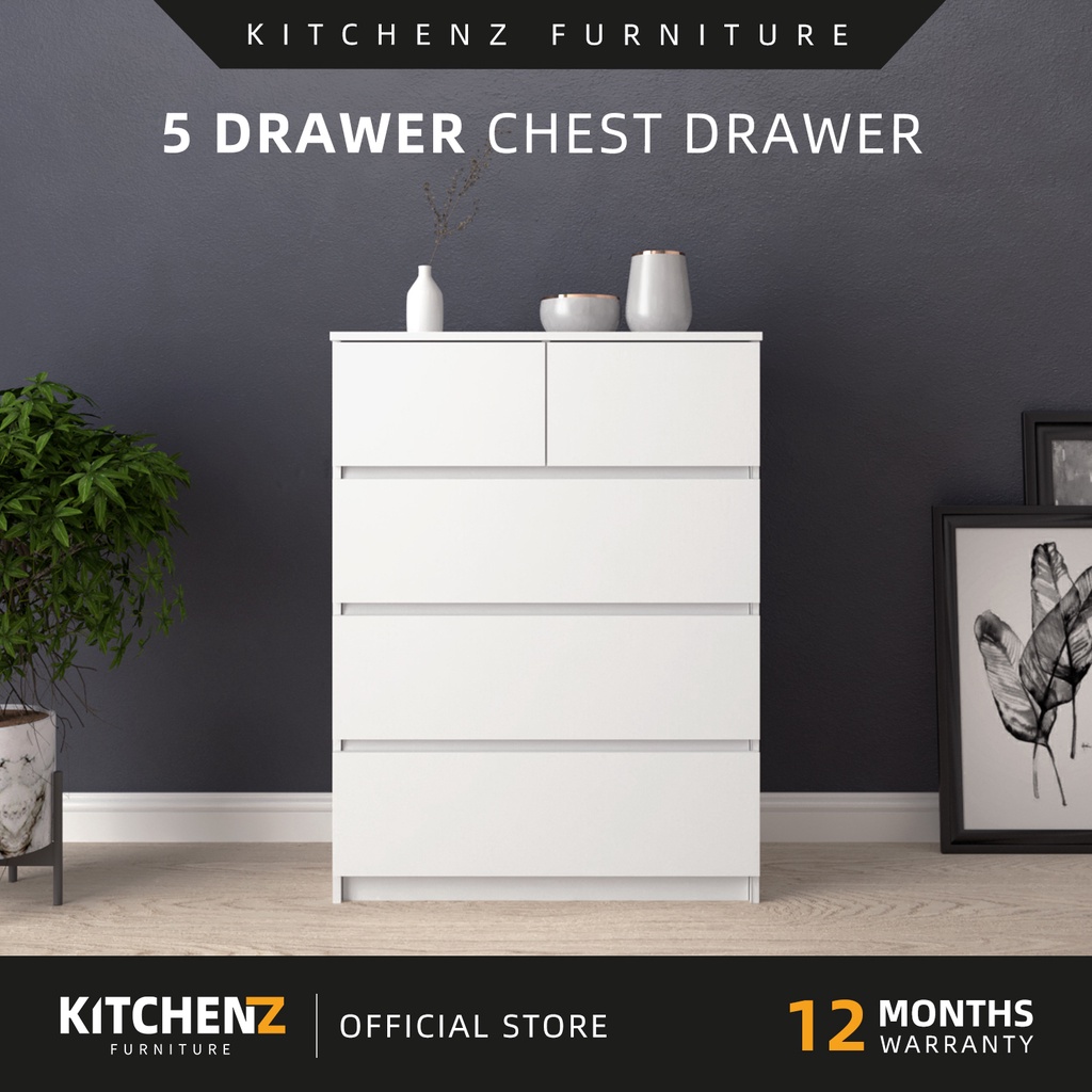 KitchenZ Sabah 4 Layer Chest Drawer 5 storage drawer Almari Laci Layer ...
