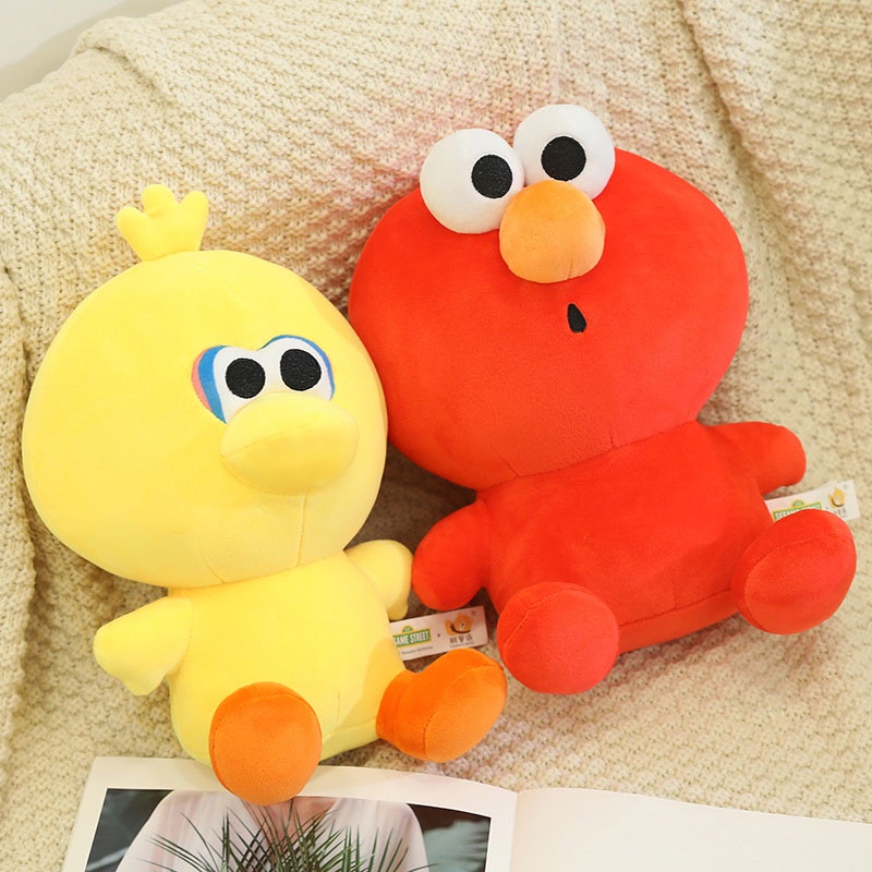 3 Sizes Stuffed Toy Animal Sesame Street BIG BIRD COOKIE MONSTER ELMO ...
