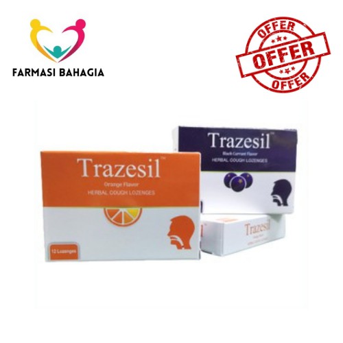 TRAZESIL HERBAL COUGH LOZENGES 12'S (1 BOX) | Shopee Malaysia