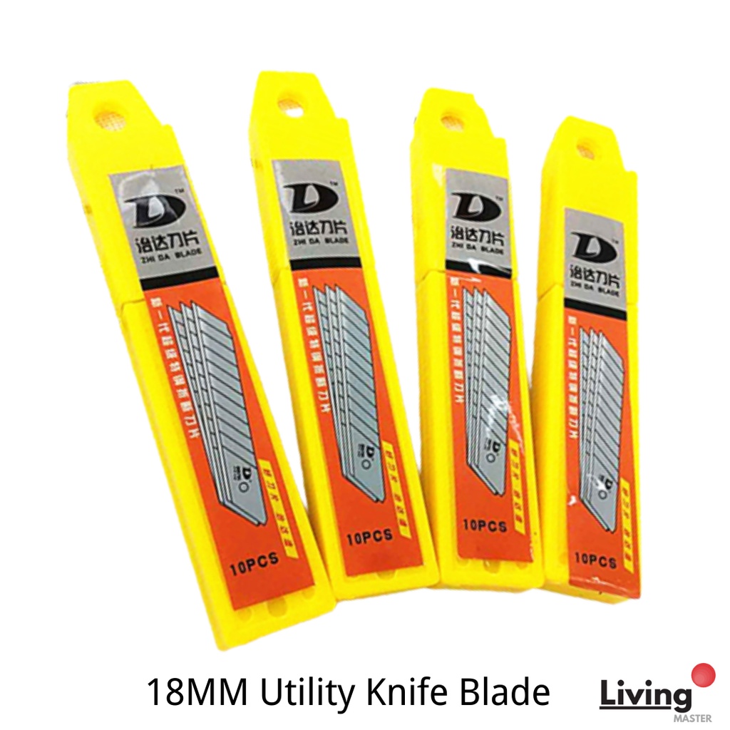 18MM Utility Knife Blade Pen Knife Refill Knife Blade Refill (10 Pcs) Multipurpose Office School ...