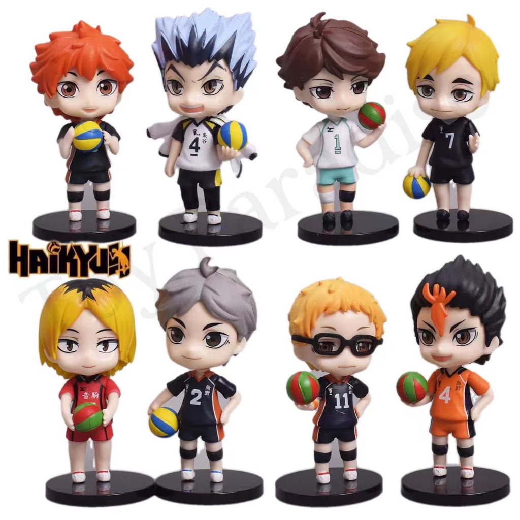 OEM 8pcs Haikyu Anime 10cm Action Cute Figure Collectible Toys Ready ...