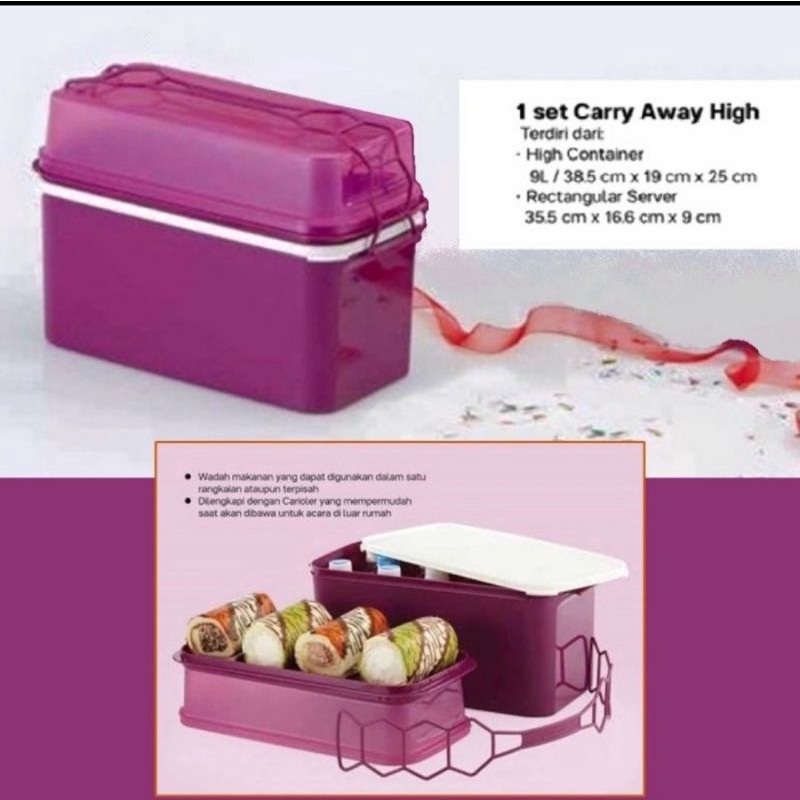 Tupperware carry away high - food container - side dish container ...