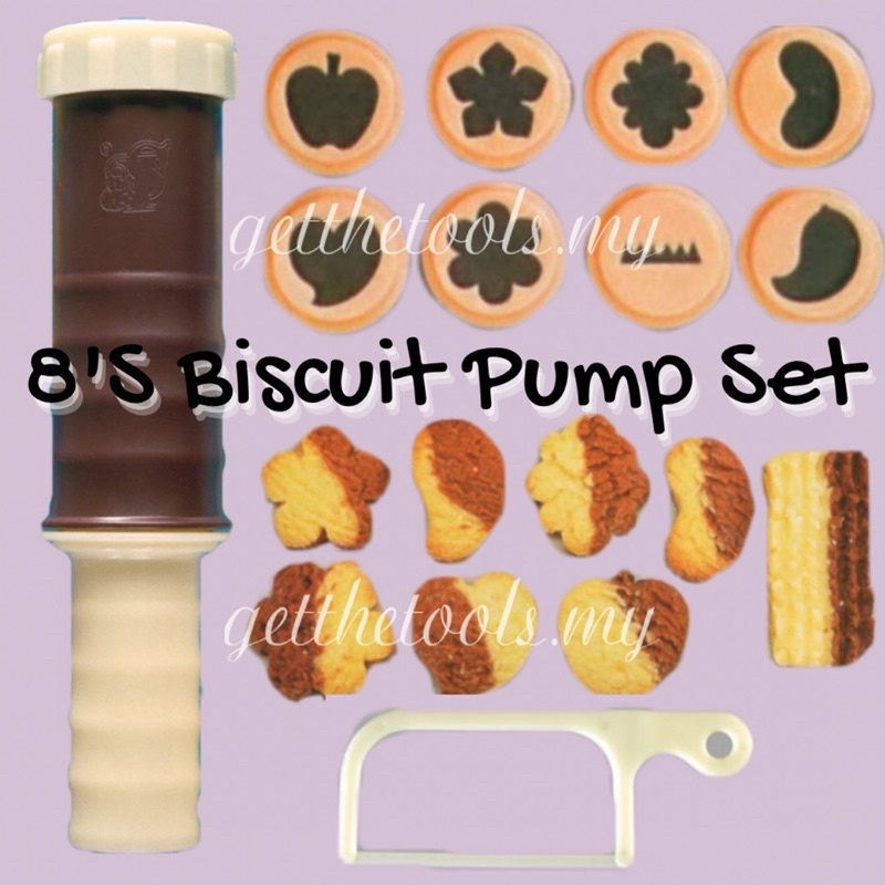 NO.151 BISCUIT PRESS SET JAM TART PRESS SEMPERIT MOULD ROSE FLOWER ...
