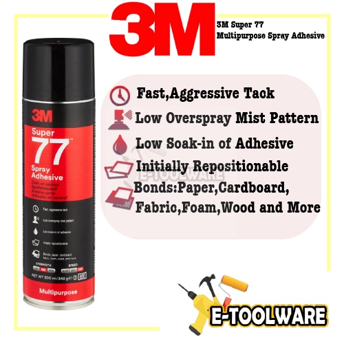 (SEMENANJUNG ONLY) 3M Super 77 Multipurpose Adhesive Spray 13.2oz (375 ...