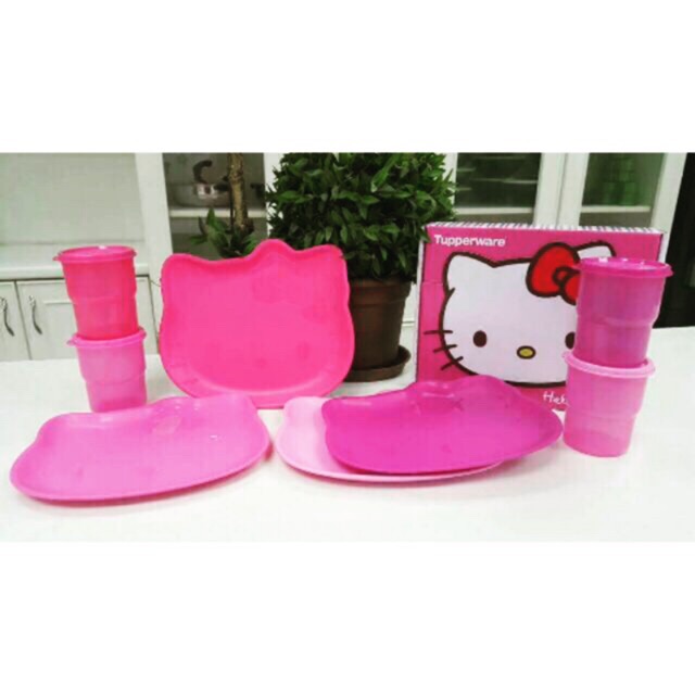 💥LIMITED EDITION💥TUPPERWARE Hello Kitty Plates & Tumbler Set | Shopee ...