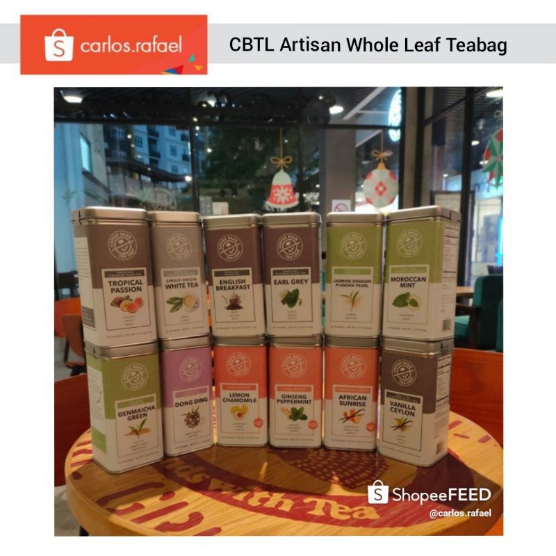 CBTL Artisan Whole Loose Leaf Infusion Tea Teabag-White/Genmaicha ...